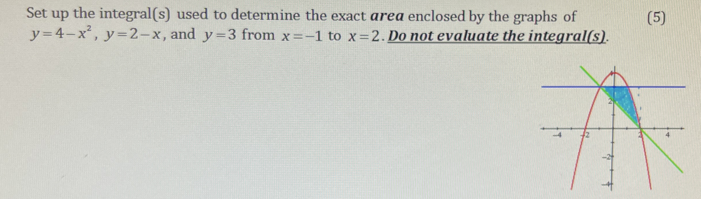 Solved Set up the integral(s) ﻿used to determine the exact | Chegg.com