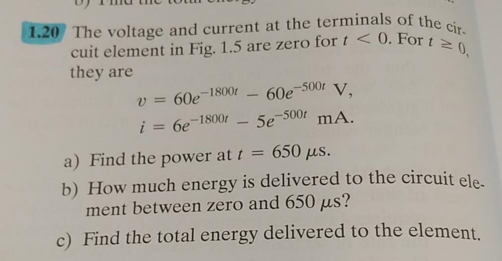Solved 1.5 The Ideal Basic Circuit Element 1 + 2 2 Figure | Chegg.com