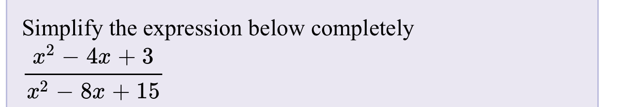 Solved Simplify the expression below | Chegg.com