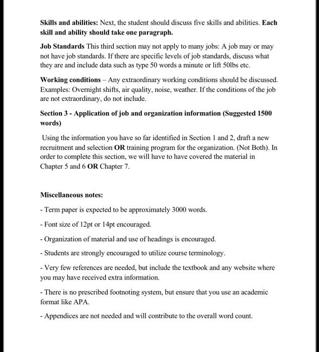 Solved Option B: Identify a specific job which your | Chegg.com