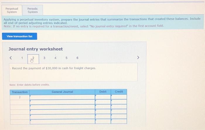 Solved Applying a perpetual inventory system, prepare the | Chegg.com