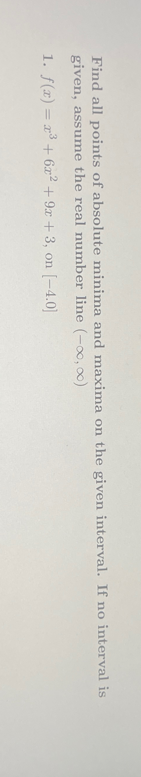 Solved Find all points of absolute minima and maxima on the | Chegg.com