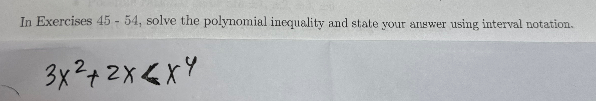 Solved In Exercises 45-54, ﻿solve the polynomial inequality | Chegg.com