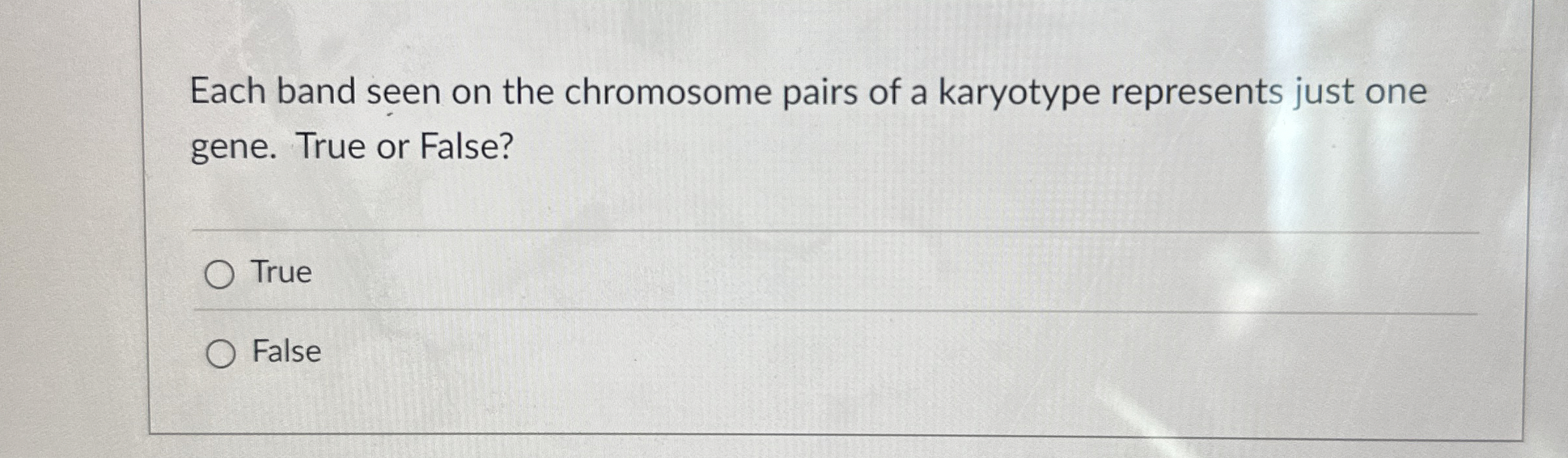 Solved Each band seen on the chromosome pairs of a karyotype | Chegg.com