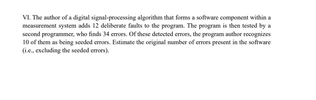 Solved VI. The author of a digital signal-processing | Chegg.com