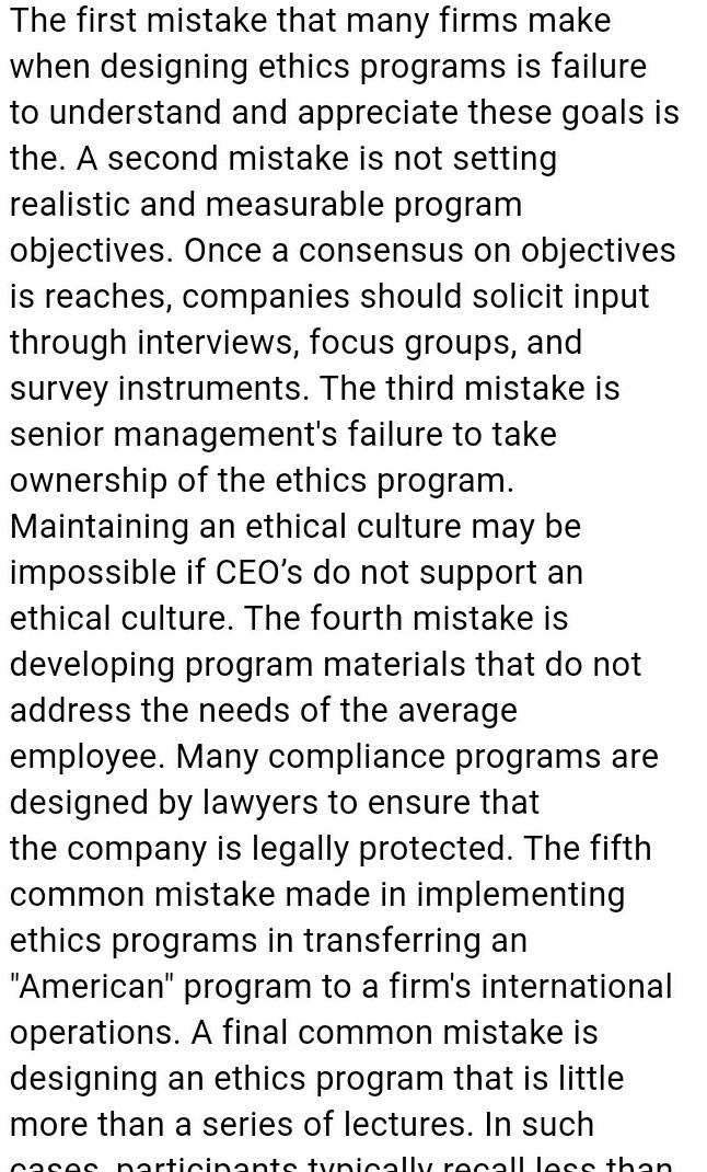 Solved What are the common mistakes in designing and | Chegg.com