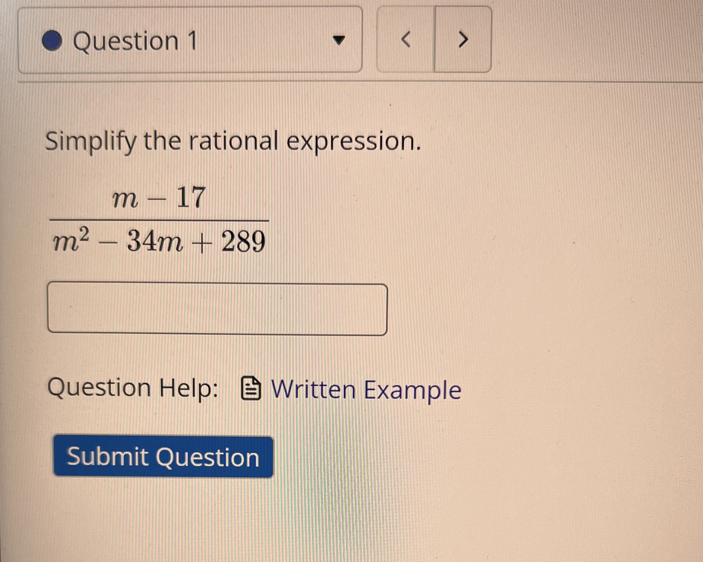 Solved Simplify the rational | Chegg.com