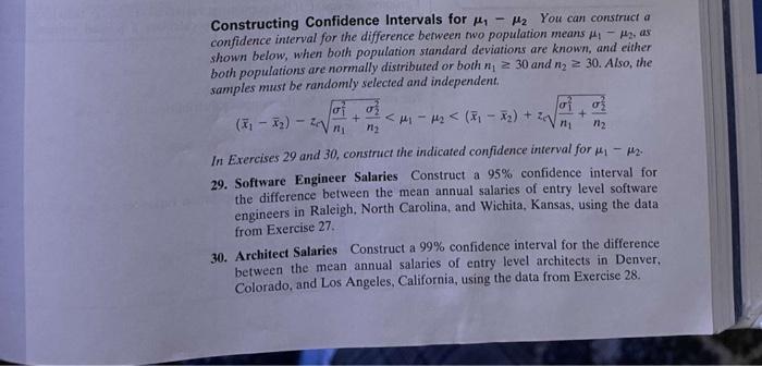 Solved Constructing Confidence Intervals for μ1−μ2 You can | Chegg.com
