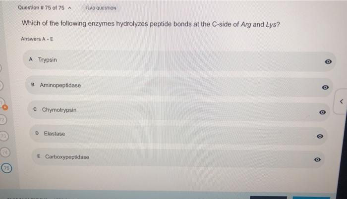 Solved Question # 75 of 75 A FLAD QUESTION Which of the | Chegg.com