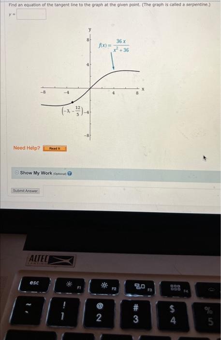 Solved Find an equation of the tangent line to the graph at | Chegg.com