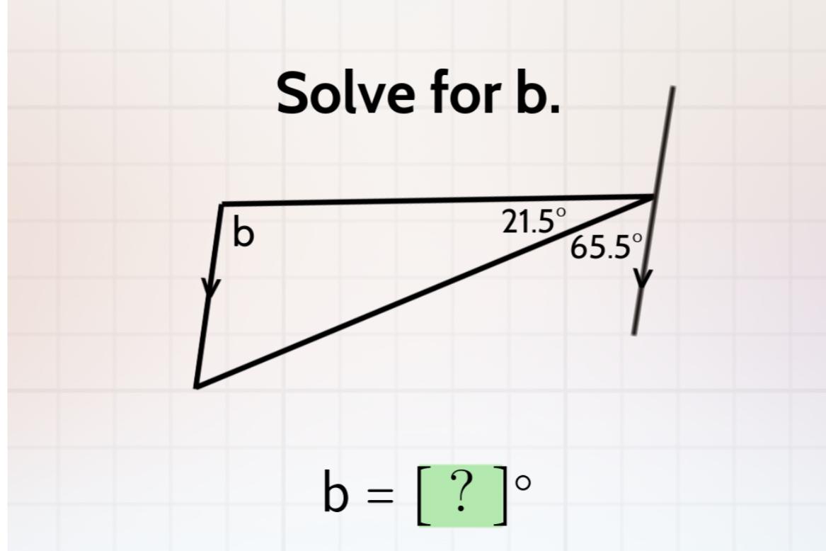 Solved Solve for b.b=[?]° | Chegg.com