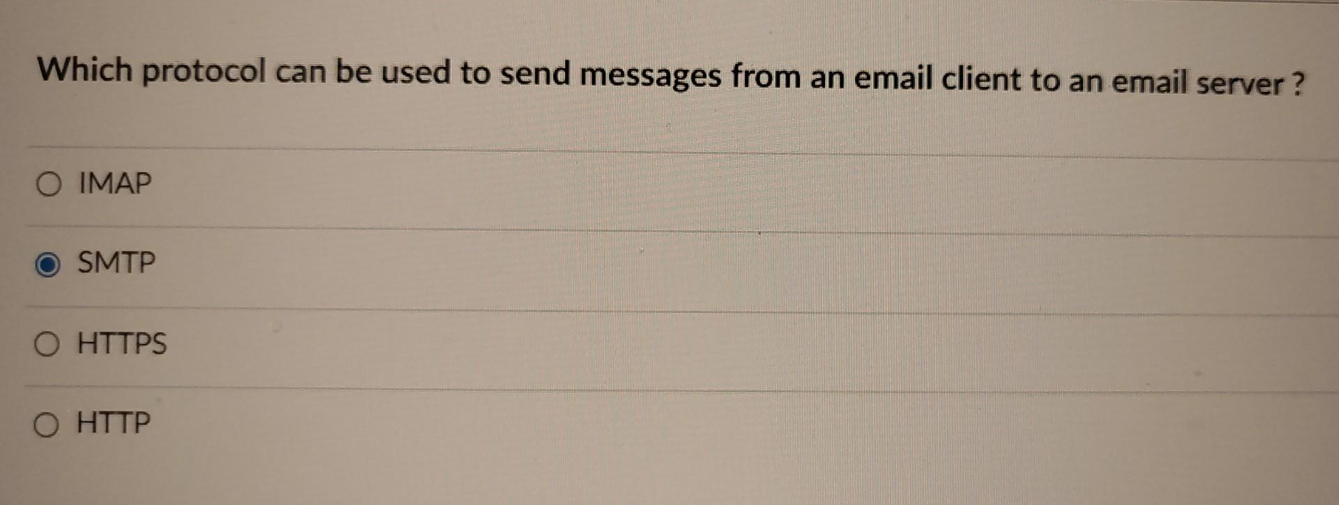 Solved Which protocol can be used to send messages from an | Chegg.com