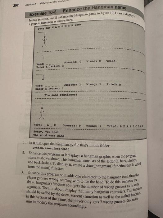 Solved Exercise 10-3 Enhance the Maminair yame In this | Chegg.com
