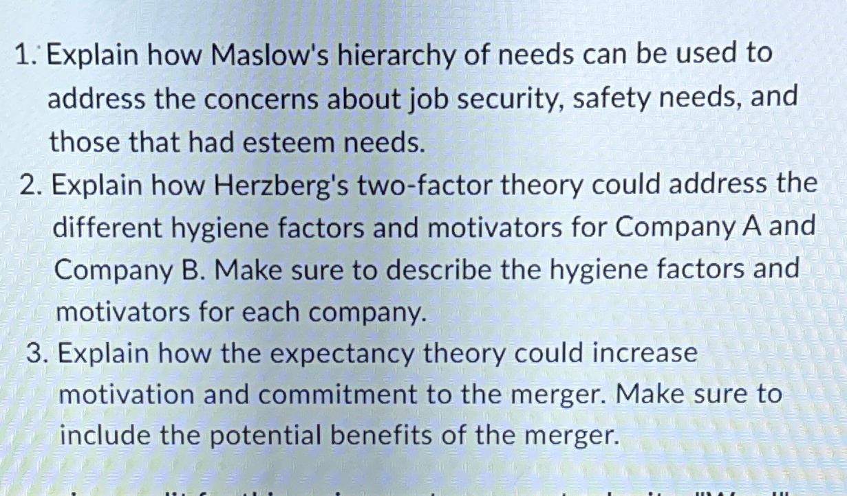 Solved Explain how Maslow's hierarchy of needs can be used | Chegg.com