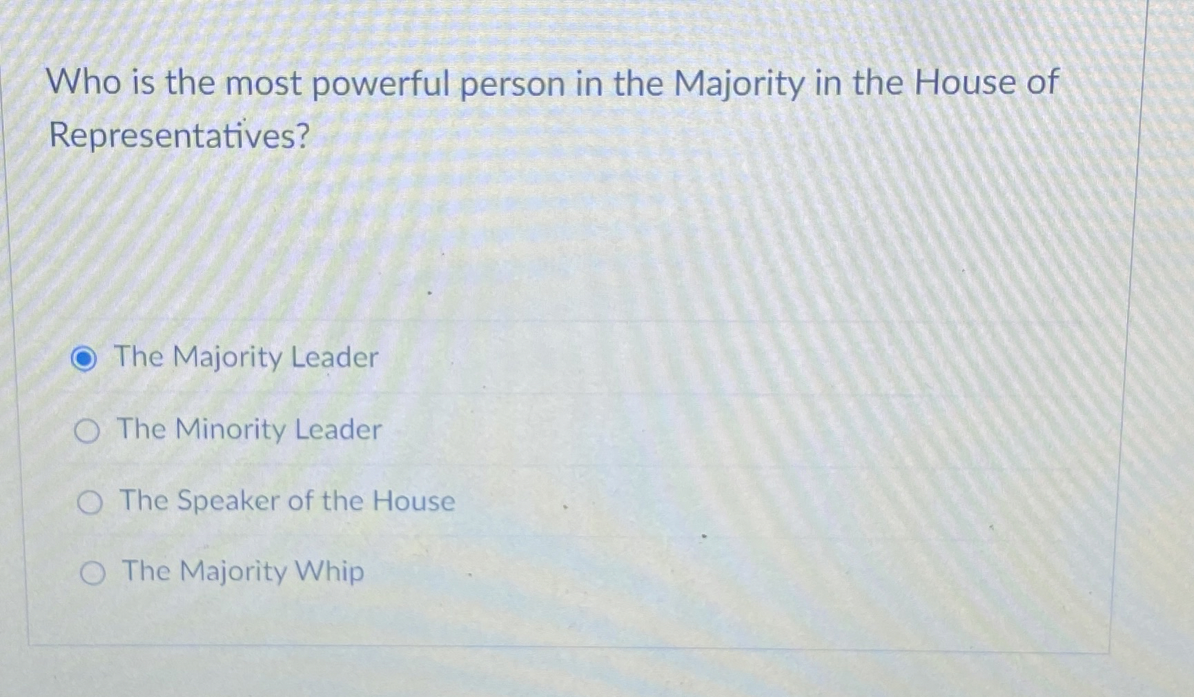 Solved Who is the most powerful person in the Majority in | Chegg.com