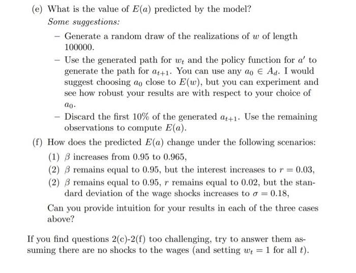 Solved 2 Consider The Stochastic Version Of The