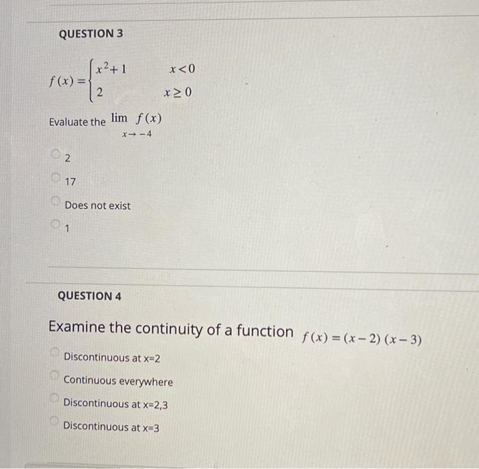 Solved QUESTION 3 f(x)={x2+12x