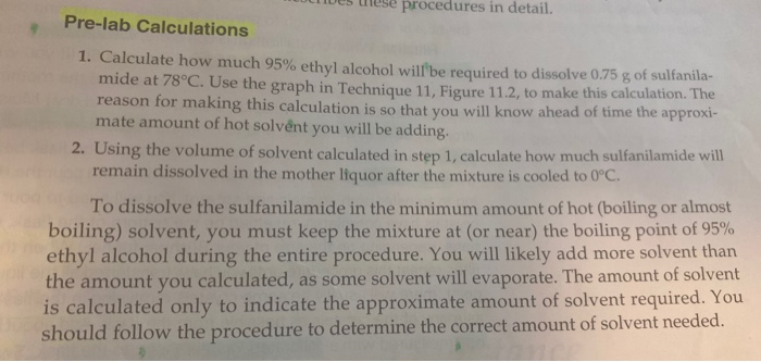 Solved procedures in detail. Pre-lab Calculations 1. | Chegg.com