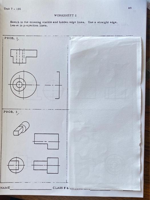 Solved Unit 7 - 101 89 WORKSHEET 2 Sketch in the missing | Chegg.com