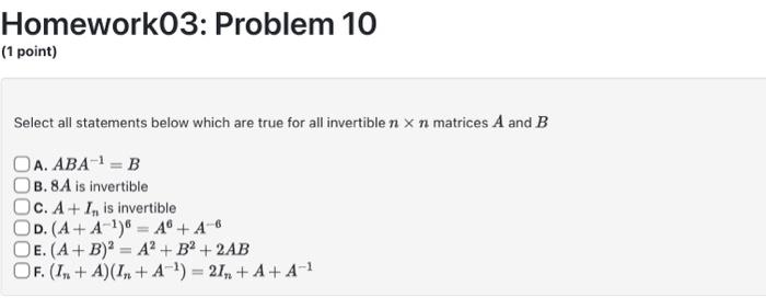 Solved Select all statements below which are true for all | Chegg.com