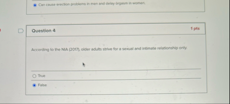 Solved Can cause erection problems in men and delsy orgasm | Chegg.com