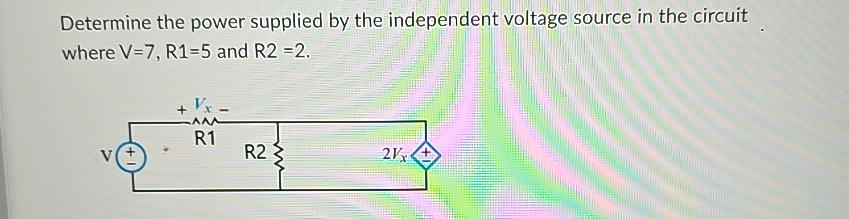 Solved Determine the power supplied by the independent | Chegg.com