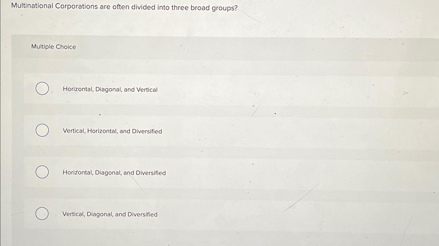 Solved Multinational Corporations are often divided into | Chegg.com