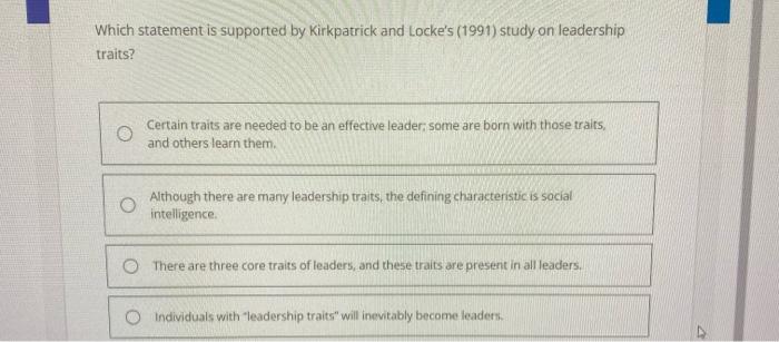 Solved Trait assessment measures are an organizational, not | Chegg.com