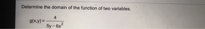 Solved Determine the domain of the function of two | Chegg.com