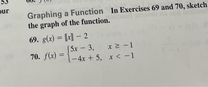 Solved Graphing a Function In Exercises 69 and 70, sketch | Chegg.com