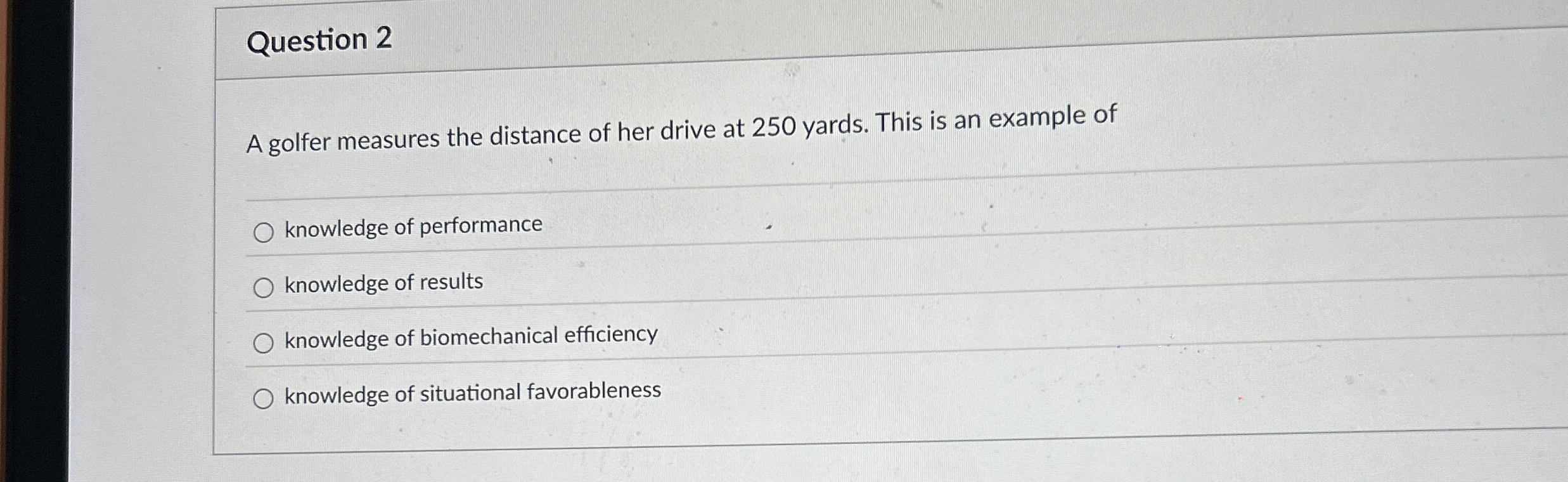 Solved Question 2A golfer measures the distance of her drive | Chegg.com