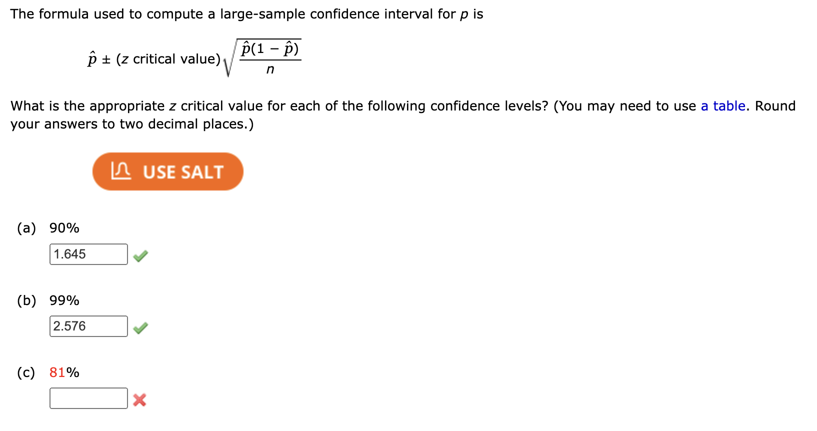 Solved Need some help on (c) 81% ﻿please | Chegg.com