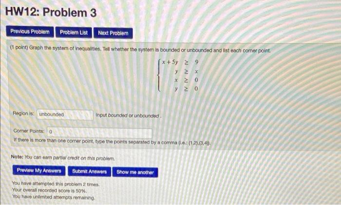 Solved HW12: Problem 3 Previous Problem Problem List Next | Chegg.com