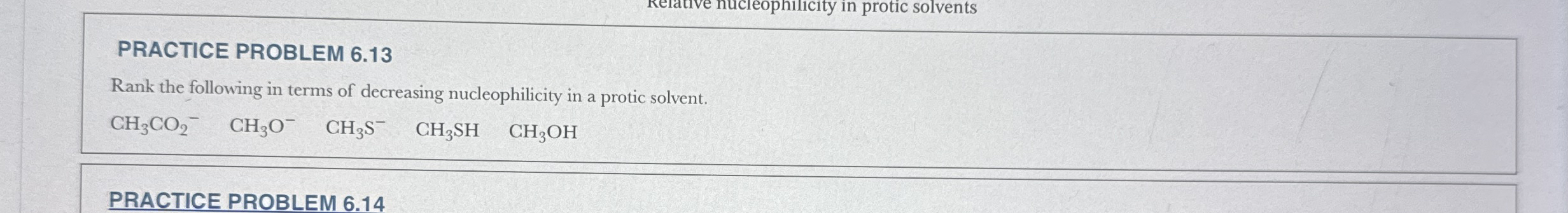 Solved PRACTICE PROBLEM 6.13Rank the following in terms of | Chegg.com