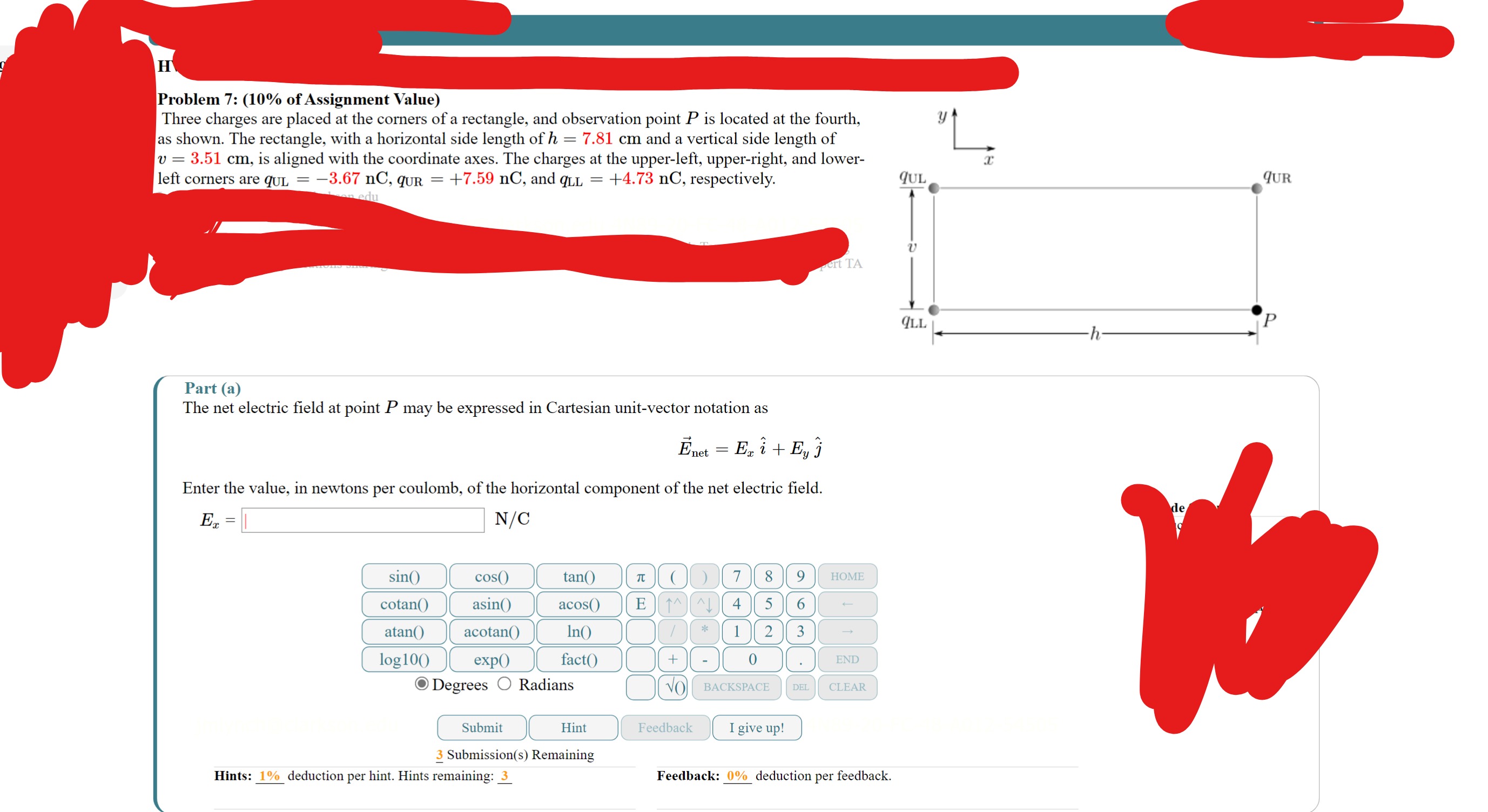 Solved Part (a)The net electric field at ﻿point P ﻿may be | Chegg.com