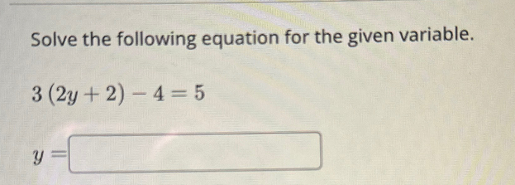 Solved Solve the following equation for the given | Chegg.com