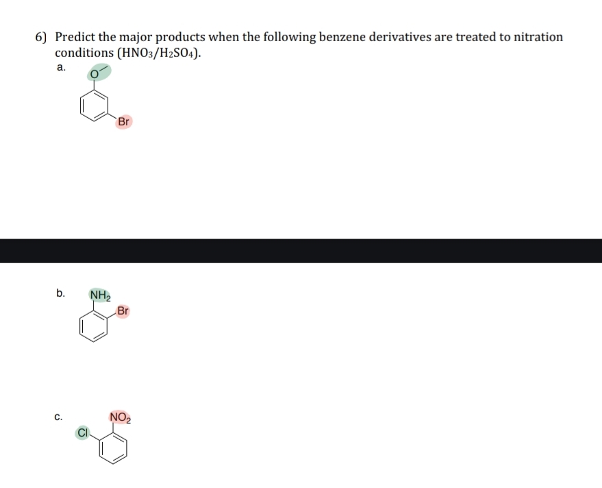 Solved Predict the major products when the following benzene | Chegg.com