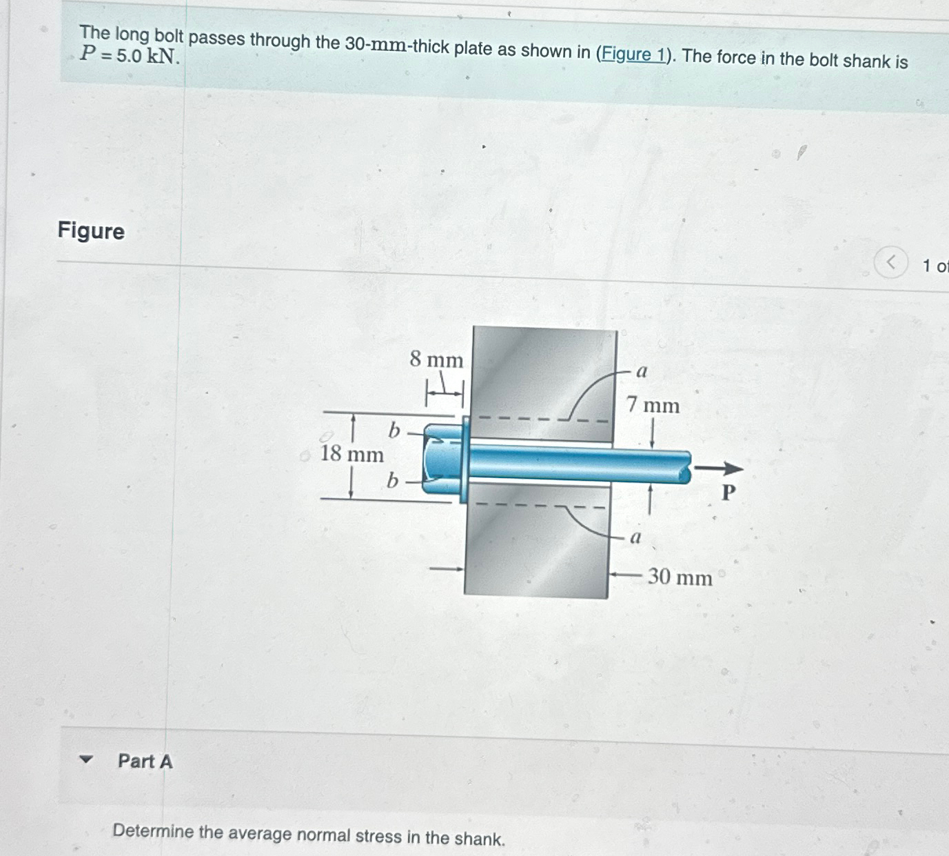 Solved The long bolt passes through the 30-mm-thick plate as | Chegg.com