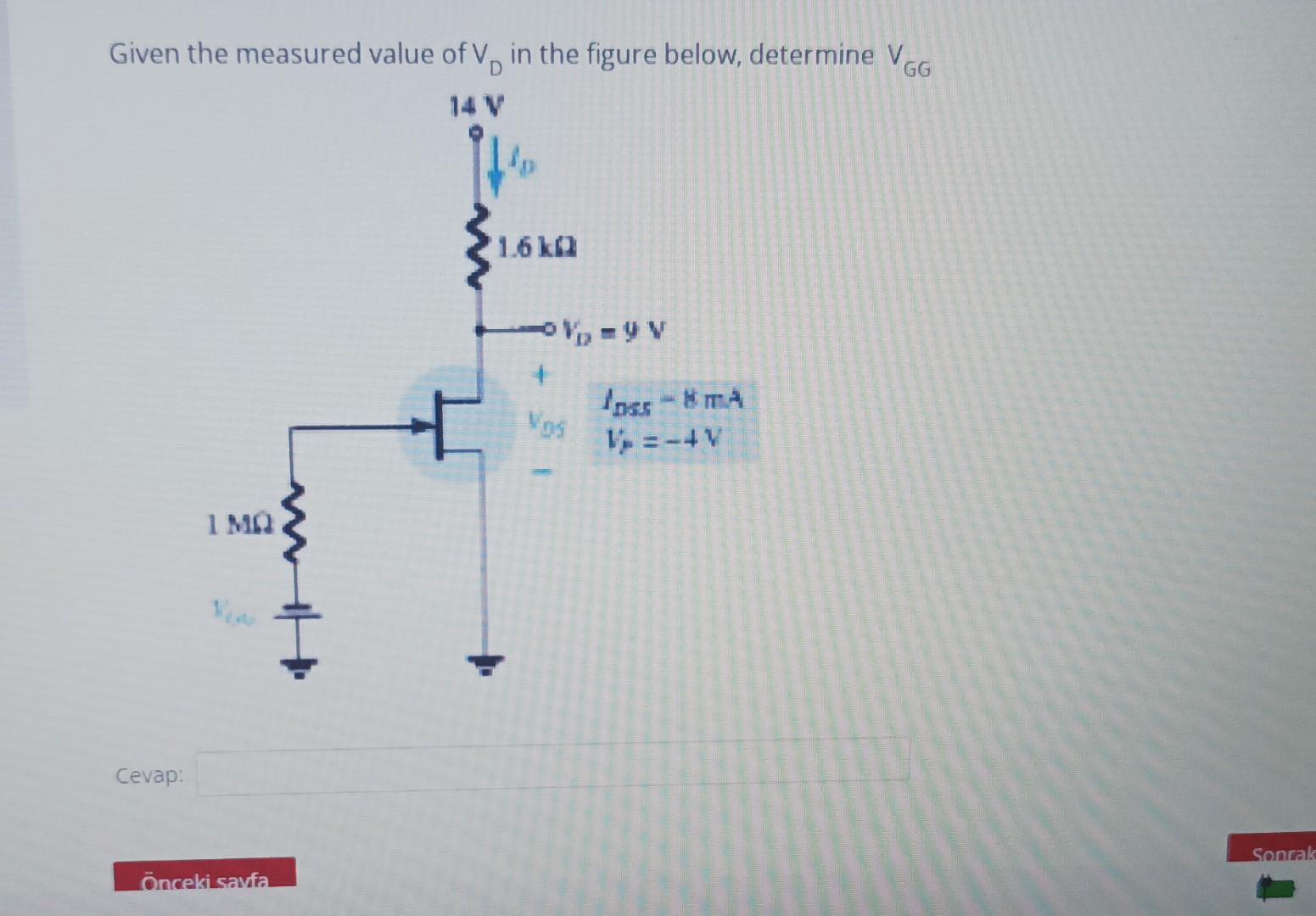 Solved Given the measured value of VD in the figure below, | Chegg.com