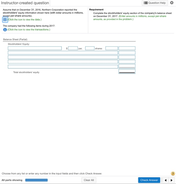 Solved Instructor-created question Question Help Assume that | Chegg.com