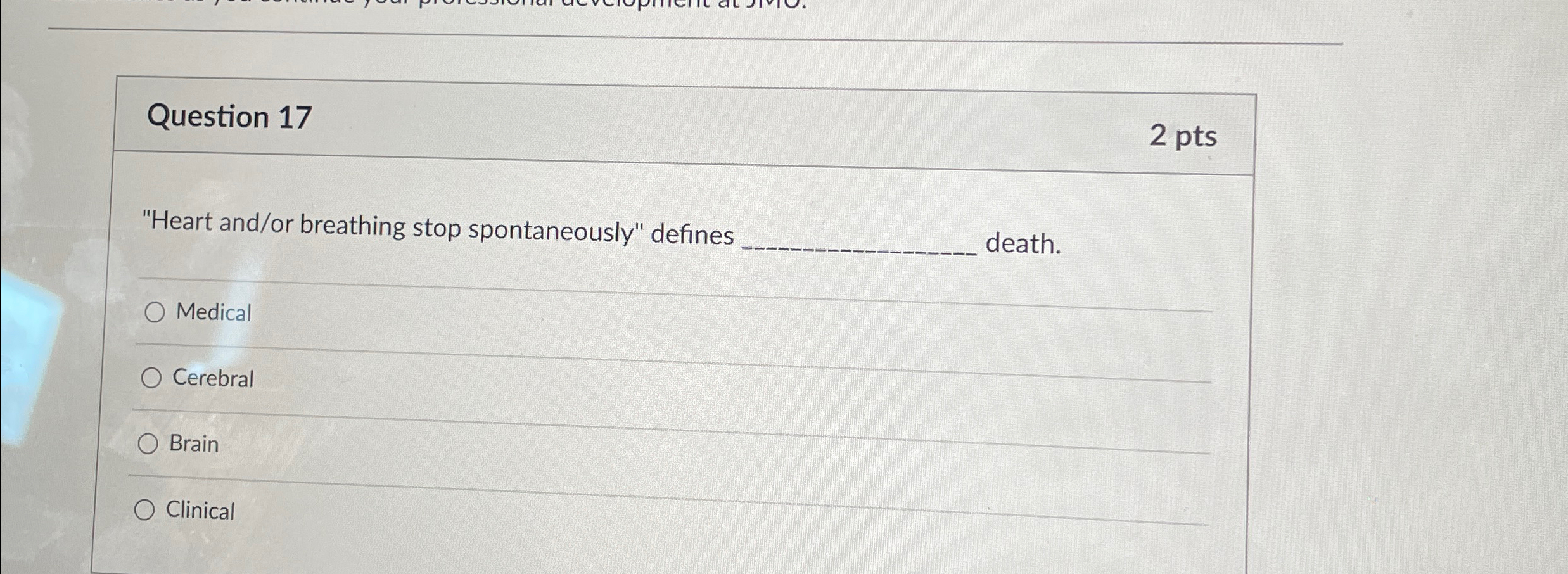 Solved Question 172 ﻿pts"Heart and/or breathing stop | Chegg.com