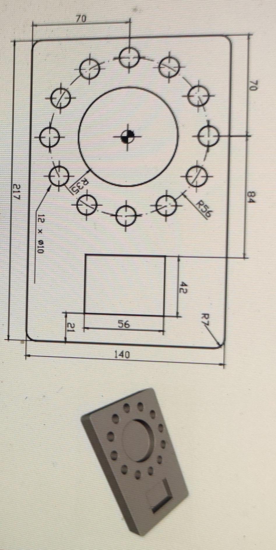 Solved NC part program of the above figure. | Chegg.com