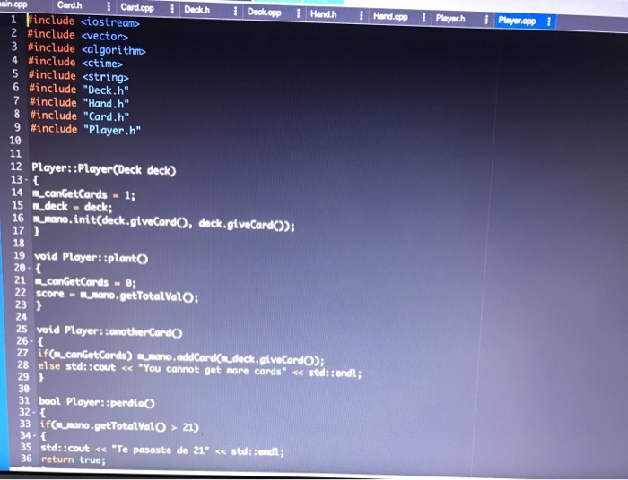 Card.h I Hand.cpp Play Card.cpp Deckh 1 Deck.cpp | Chegg.com