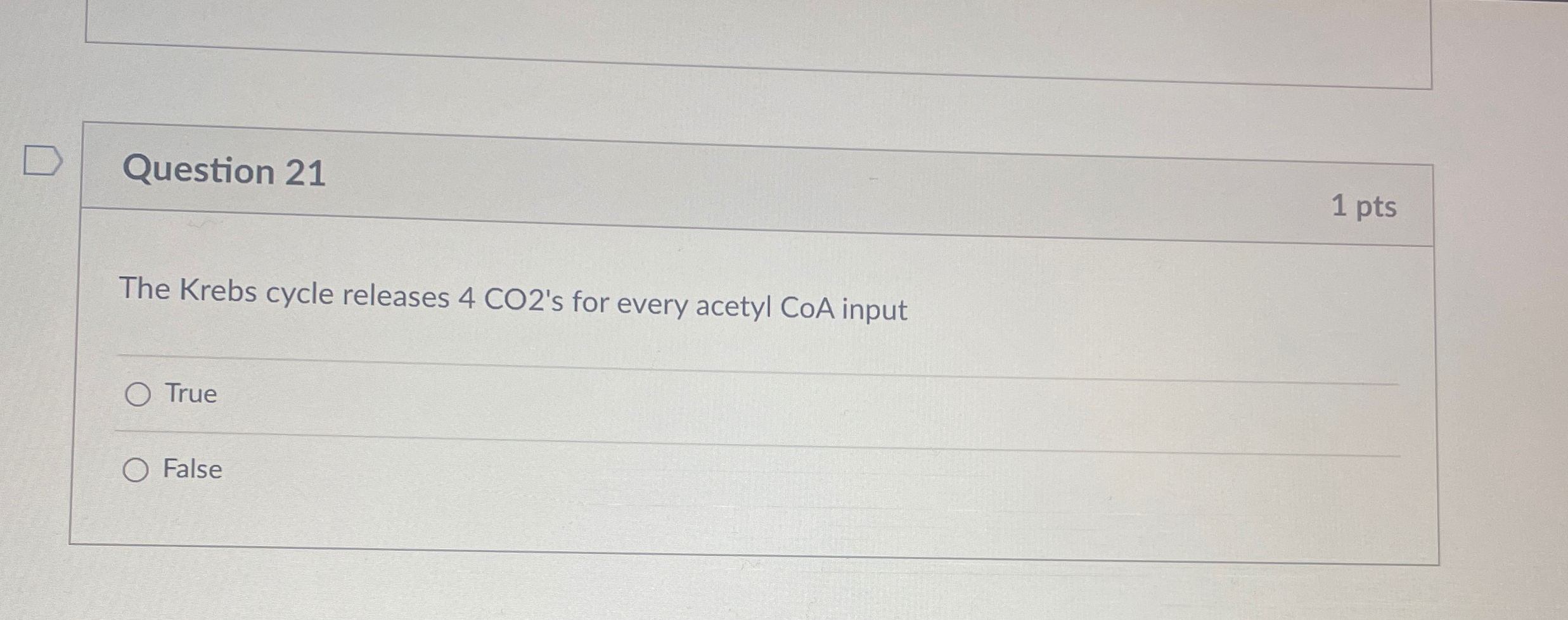 Solved Question 211 ptsThe Krebs cycle releases 4 CO2's | Chegg.com Solved Question 211 ptsThe Krebs cycle releases 4 CO2's | Chegg.com