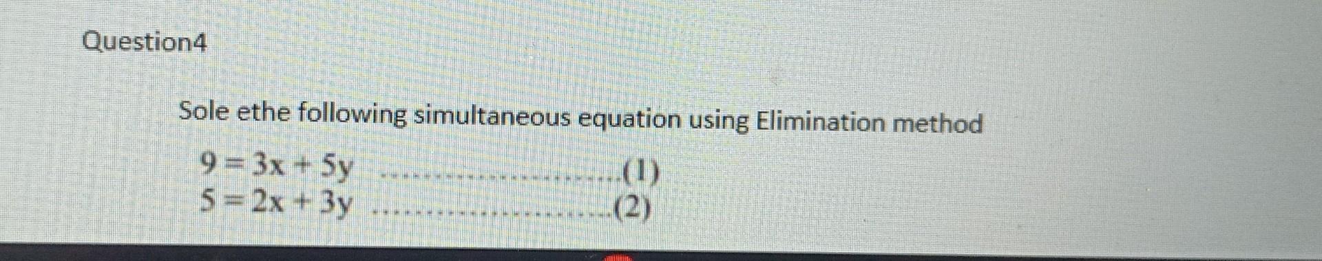 Solved Sole ethe following simultaneous equation using | Chegg.com