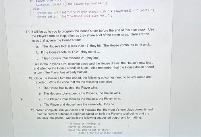 Solved Part A: Blackjack! 1. In this portion of the | Chegg.com