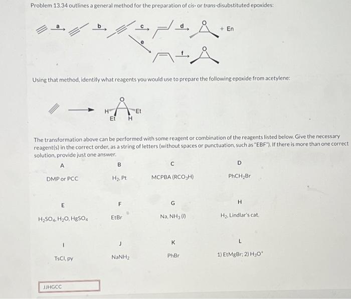 Solved Problem 13.34 outlines a general method for the | Chegg.com