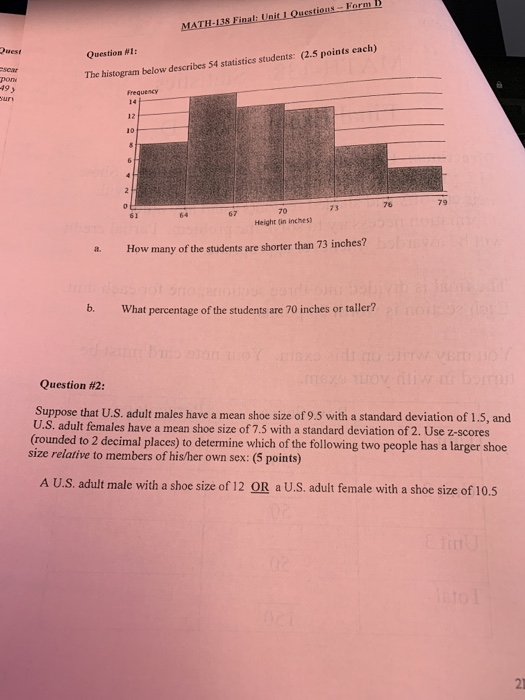 Solved MATH-138 Final: Unit 1 Ouestions - Farm 1 Question : | Chegg.com