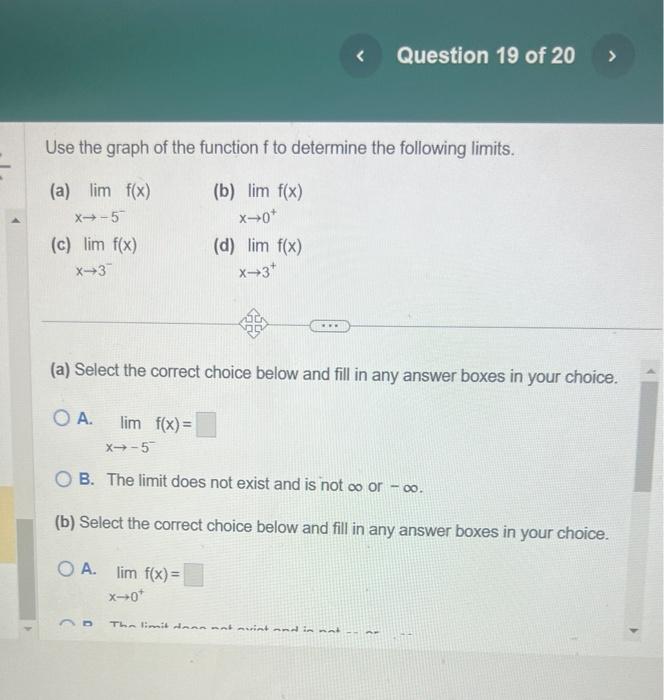 Solved Use the graph of the function f to determine the | Chegg.com