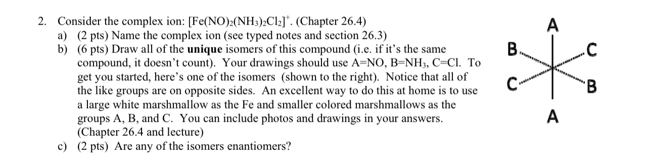 Solved Consider the complex ion: | Chegg.com